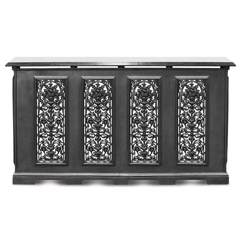Carron Cast Iron 4 Panel Radiator Cover & Granite Top (1 size, Black ...